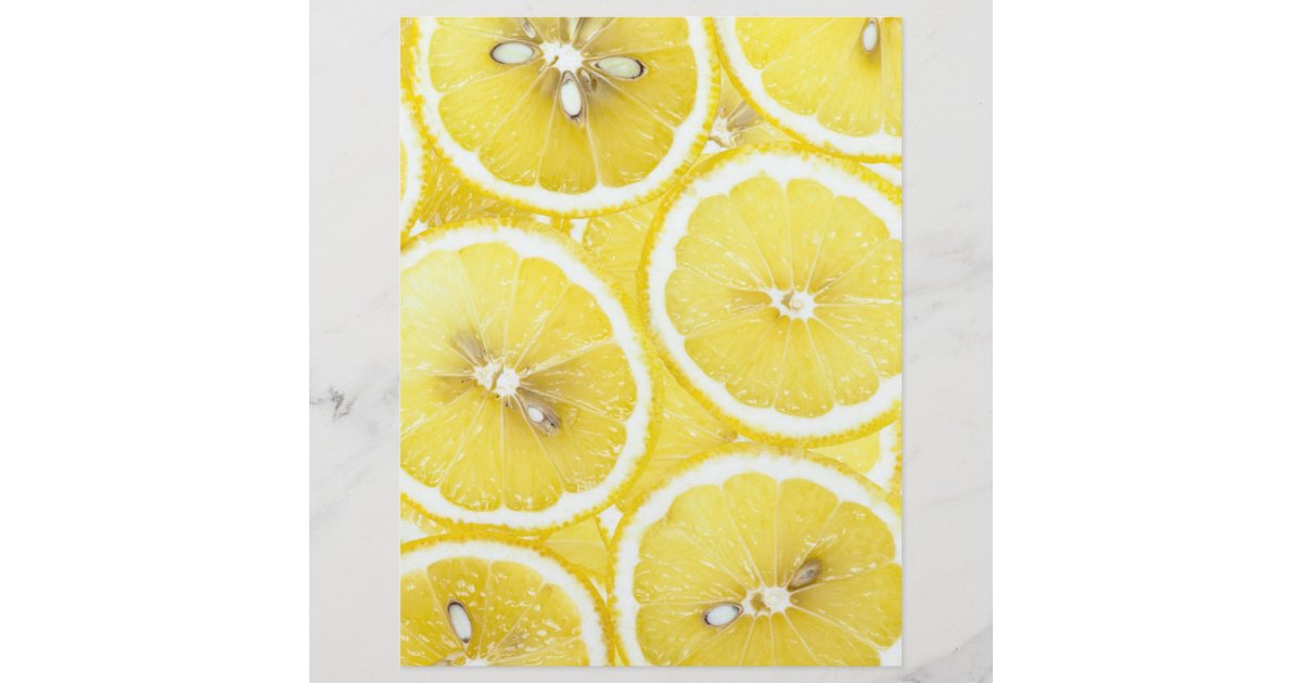 Lemon background flyer | Zazzle