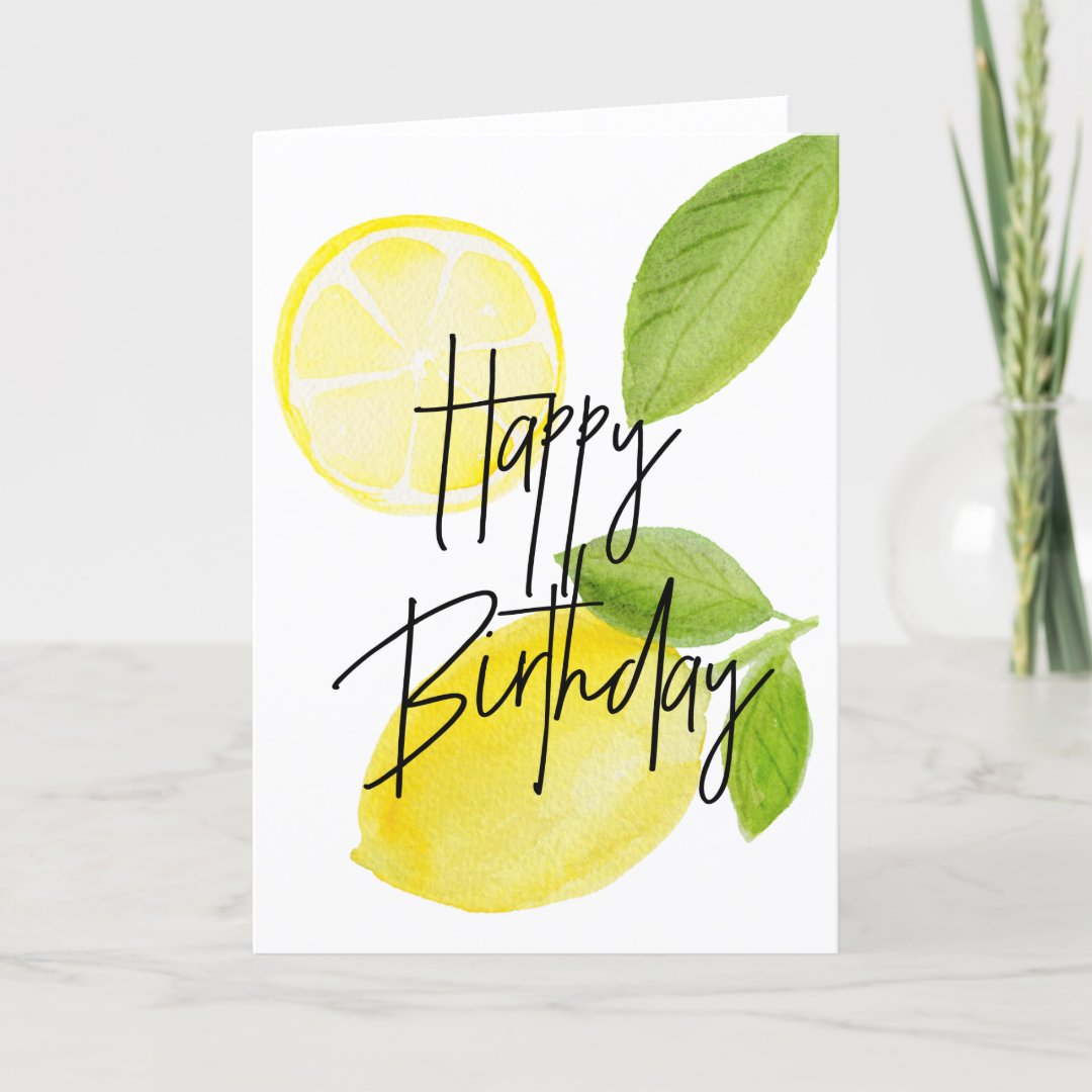 Lemon Birthday Card | Zazzle