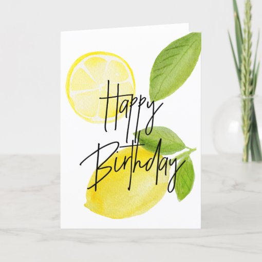 Lemon Birthday Card | Zazzle