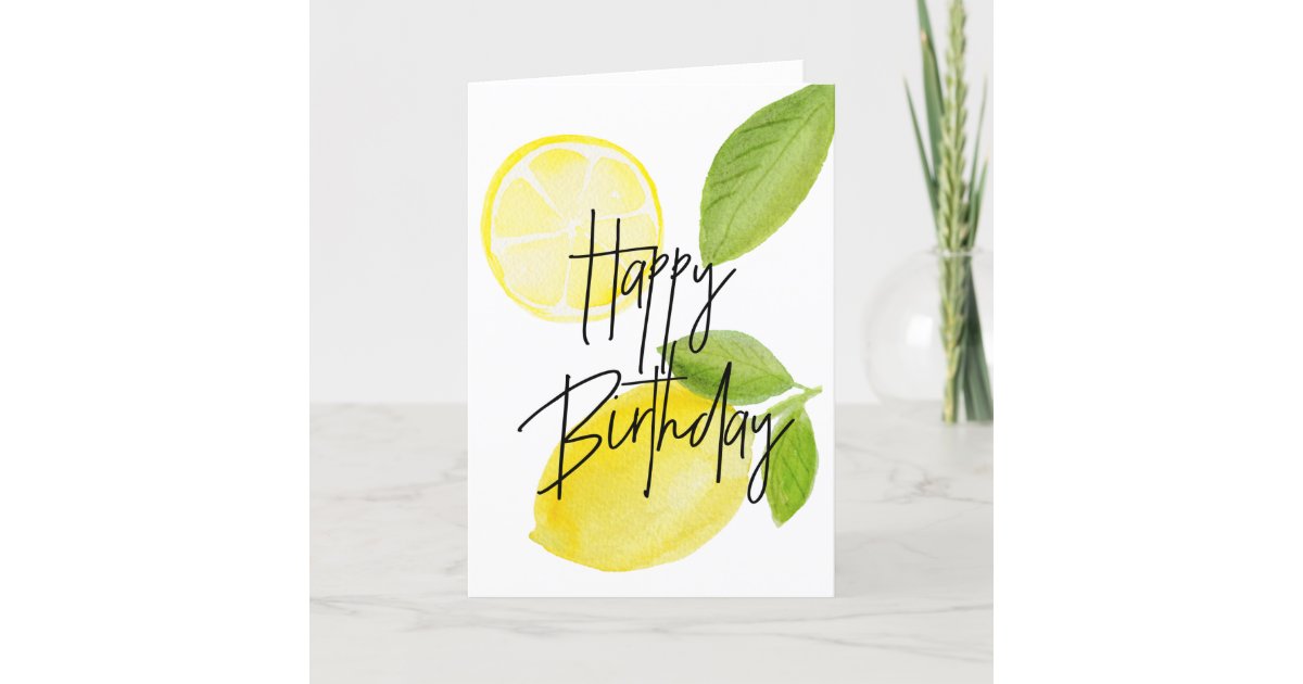Lemon Birthday Card | Zazzle