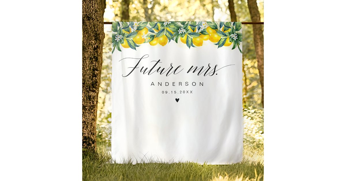 Lemon Bridal Shower Backdrop | Zazzle