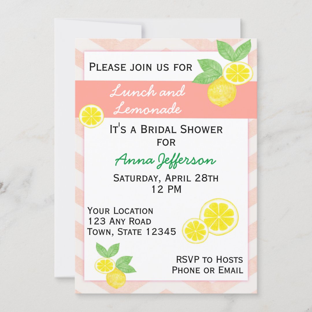 Lemon Bridal Shower Invitation | Zazzle