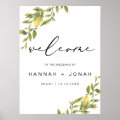 Lemon Calligraphy Wedding reception welcome sign | Zazzle