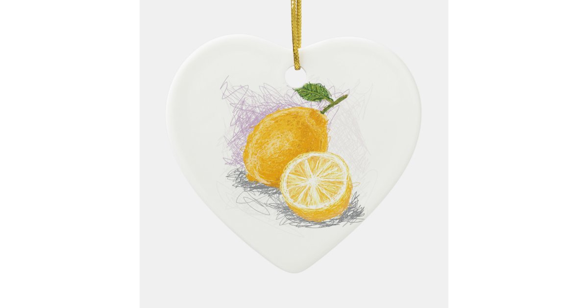 lemon ceramic ornament | Zazzle