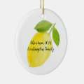 Lemon Ceramic Personalized Year Christmas Ornament | Zazzle