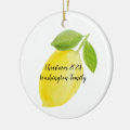 Lemon Ceramic Personalized Year Christmas Ornament | Zazzle