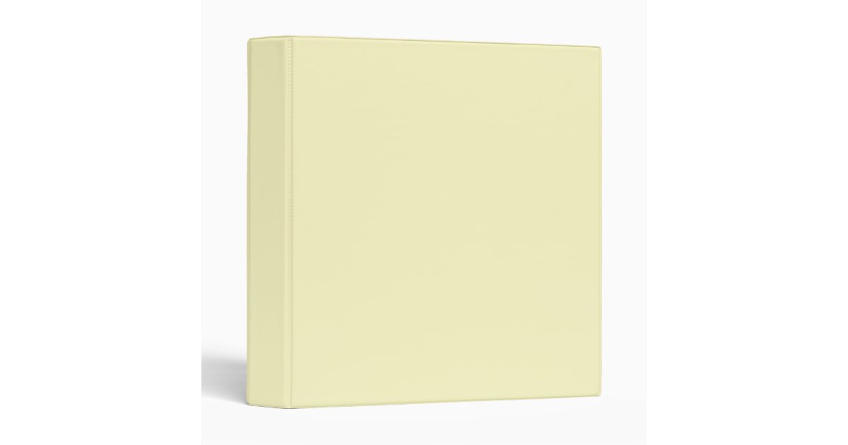 Lemon Chiffon Solid Color Binder | Zazzle
