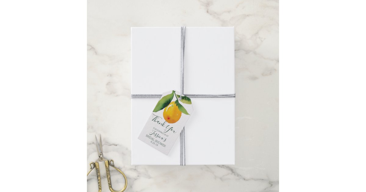 Lemon Citrus Favor Tags | Zazzle