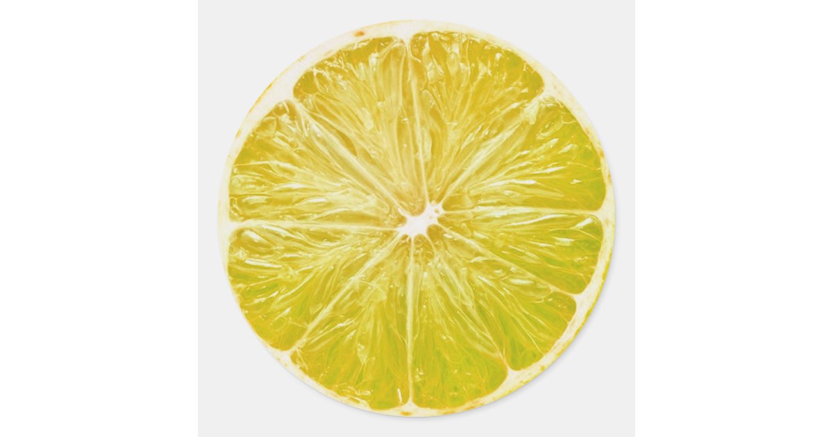 Lemon Classic Round Sticker | Zazzle