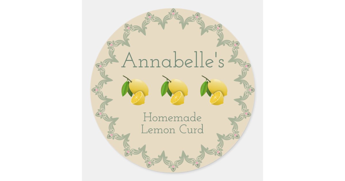 Lemon Curd Label | Zazzle