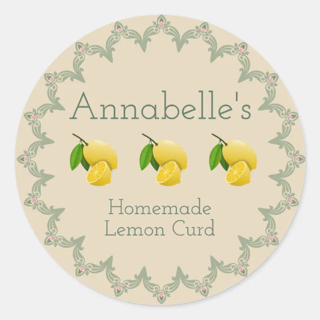 Lemon Curd Label | Zazzle