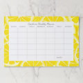 Lemon Custom Desk Pad Monthly Calendar Planner | Zazzle
