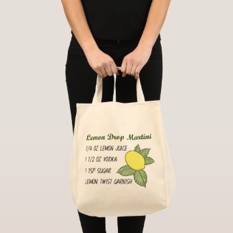 Lemon Drop Martini Tote Bag | Zazzle