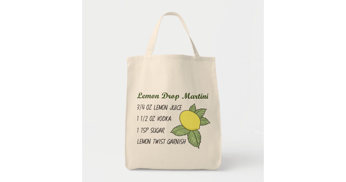 Lemon Drop Martini Tote Bag | Zazzle