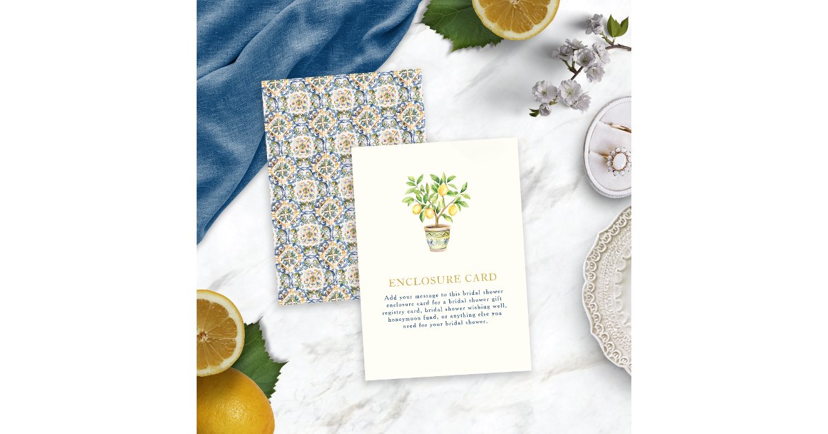 Lemon Enclosure Card | Zazzle