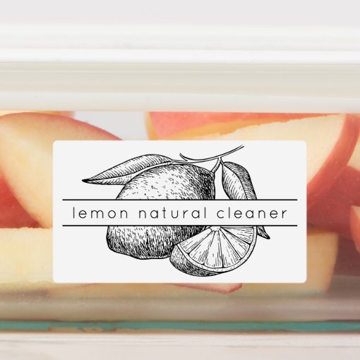 Lemon Essential Oil Spray Bottle Waterproof Labels | Zazzle