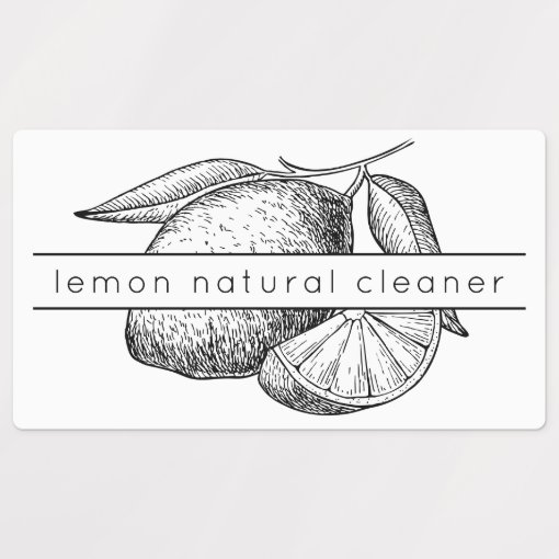 Lemon Essential Oil Spray Bottle Waterproof Labels | Zazzle