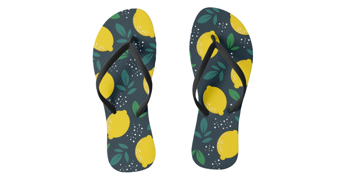Lemon Flip Flops | Zazzle
