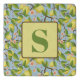 Lemon Floral Pattern Pretty Custom Initial Trivet | Zazzle