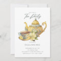 Lemon Floral | Teacup Tea Party Invitation | Zazzle
