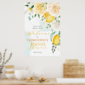 Lemon Floral Watercolor Poster Board Sign | Zazzle