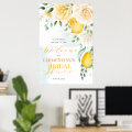 Lemon Floral Watercolor Poster Board Sign | Zazzle