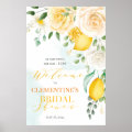 Lemon Floral Watercolor Poster Board Sign | Zazzle