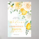 Lemon Floral Watercolor Poster Board Sign | Zazzle