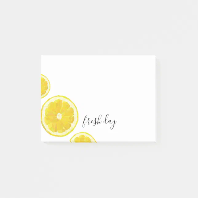 Lemon Fresh day post it notes | Zazzle
