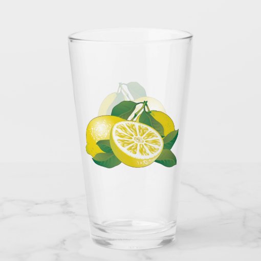 Lemon Fruit Drinking Glass | Zazzle