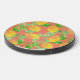 Lemon fruit pattern yellow and peach pink wireless charger | Zazzle