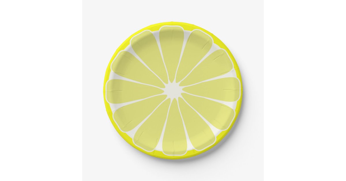 Lemon Fruit Summer Party Picnic Paper Plates | Zazzle