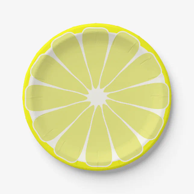 Lemon Fruit Summer Party Picnic Paper Plates | Zazzle