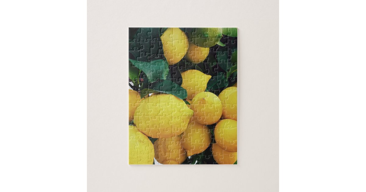 Lemon fruit tree jigsaw puzzle | Zazzle