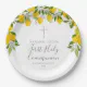 Lemon Greenery First Holy Communion Paper Plates | Zazzle