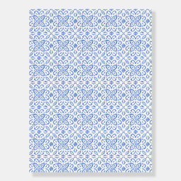 Lemon Italian Blue Tile Positano Bridal Shower Foam Board | Zazzle