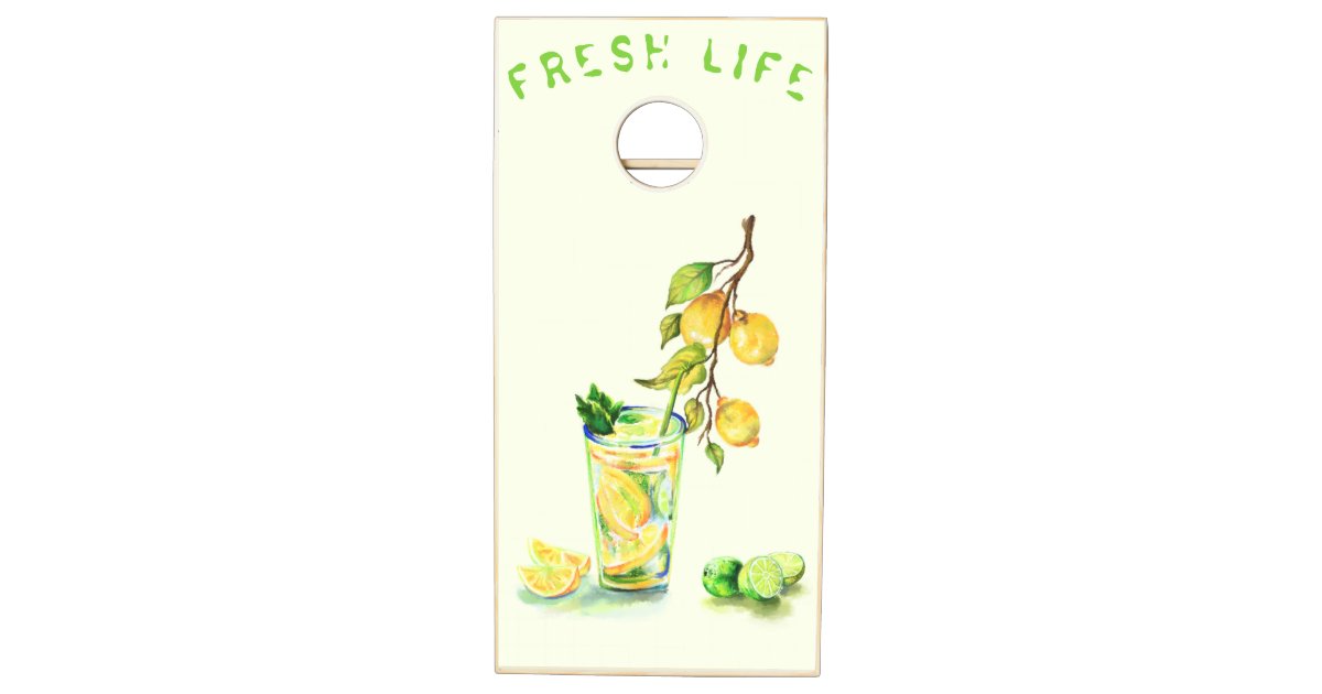 Lemon Juice Cool Drink Lemons Party Cornhole Set | Zazzle