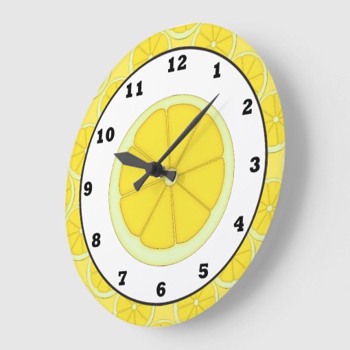Lemon Kitchen clock | Zazzle