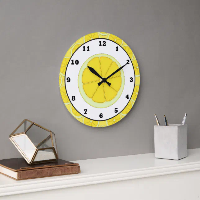 Lemon Kitchen clock | Zazzle