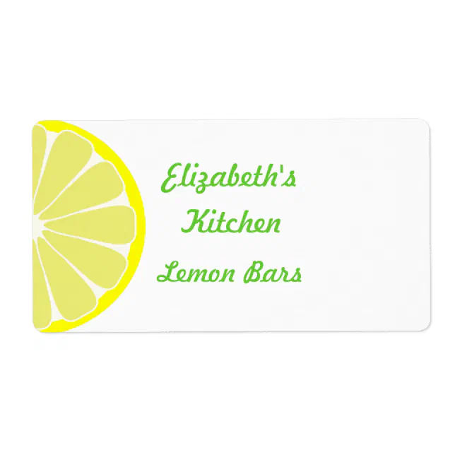 Lemon Kitchen Labels | Zazzle