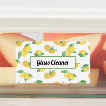 Lemon & Leaves Essential Oil Spray Bottle Labels | Zazzle