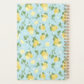 Lemon Light Blue Spiral Planner | Zazzle