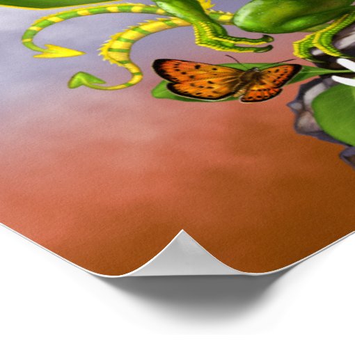 Lemon Lime Dragon 11x14 (4x6 and up) Poster | Zazzle