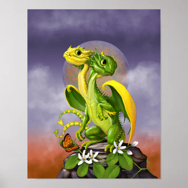 Lemon Lime Dragon 11x14 (4x6 and up) Poster | Zazzle