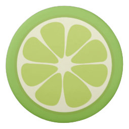 Lemon Lime Green Juicy Summer Citrus Fruit Slice Eraser | Zazzle