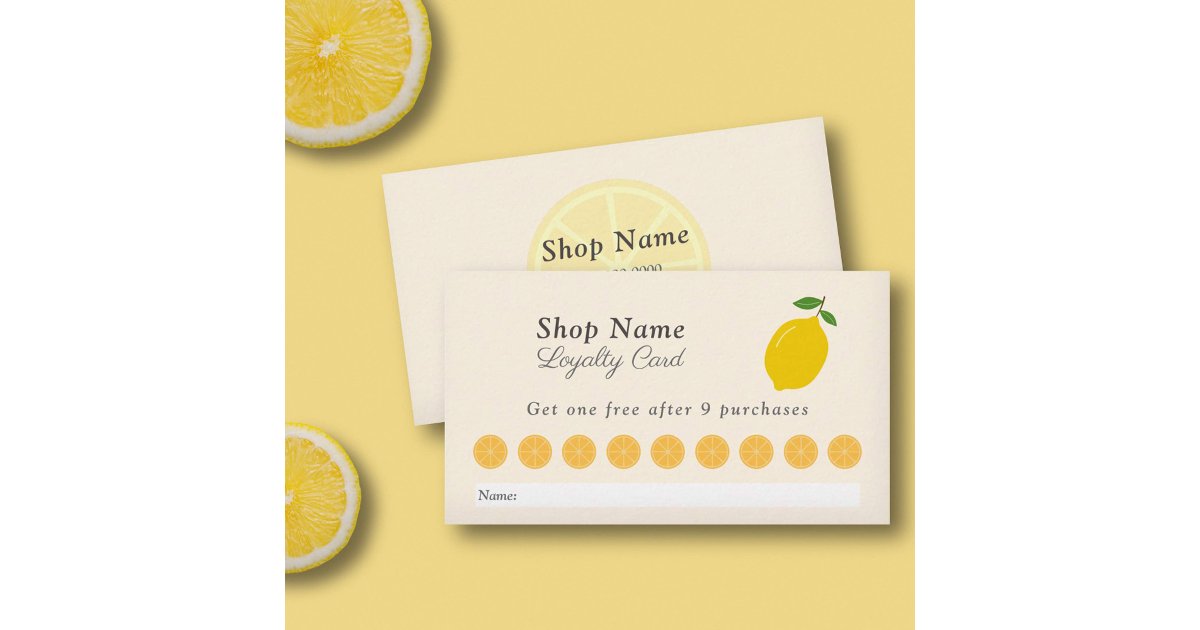 Lemon Loyalty Card | Zazzle