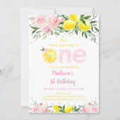 Lemon Main Squeeze First Birthday Invitation | Zazzle