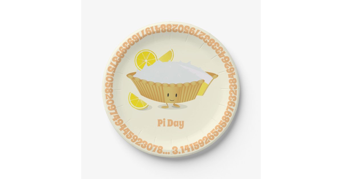 Lemon Meringue Pie Pi Day Paper Plate Zazzle