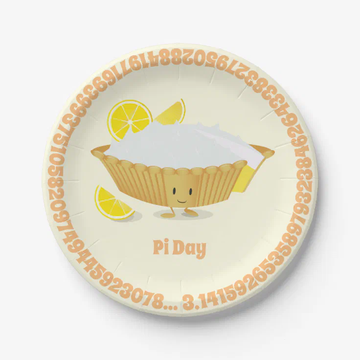 Lemon Meringue Pie Pi Day | Paper Plate | Zazzle
