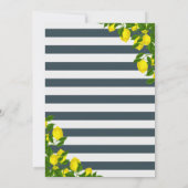 Lemon Navy Blue Striped Bridal Shower Invitation | Zazzle